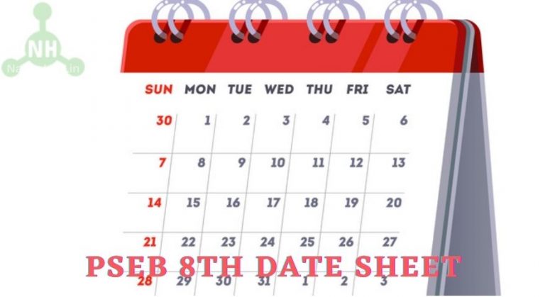 PSEB 8th Date Sheet 2023 PDF Available Punjab Board Class 8 Exam Dates
