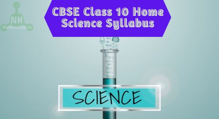 CBSE Class 10 Home Science Syllabus 2024 PDF: Important Topics
