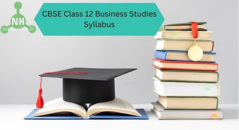 CBSE Class 12 Business Studies Syllabus 2025 PDF Download